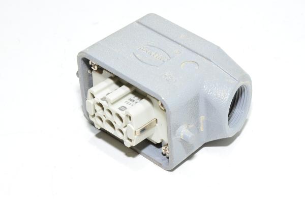 Harting heavy duty power Han 06E-F 16A female connector with housing Han 6B