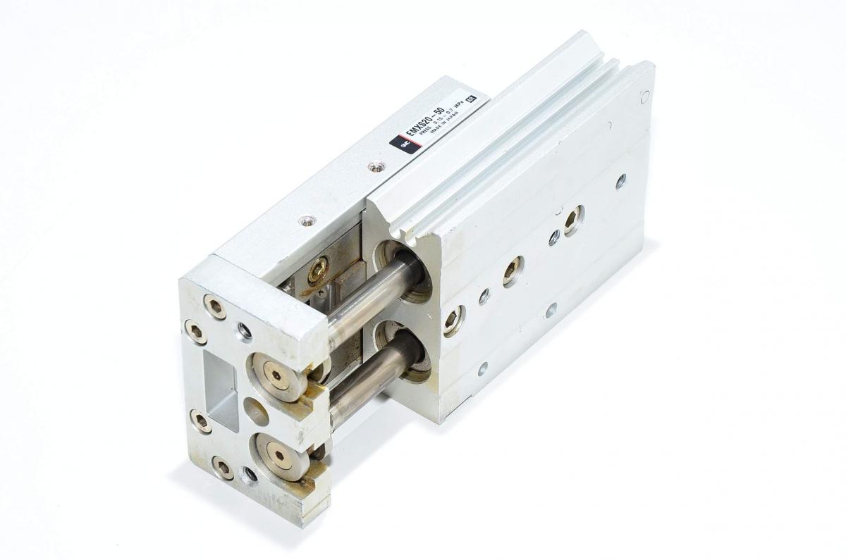 SMC EMXS20-50 Compact Dual Rod Air Slide table with cross roller guide