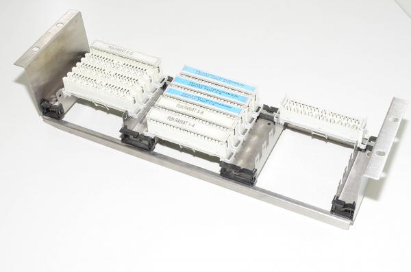 Recessed 19" 3U rack mounting frame for 15 Krone type connection modules