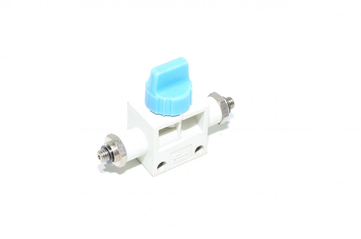 SMC VHK3-M5-M5 inline type 3-port finger valve with M5 connections