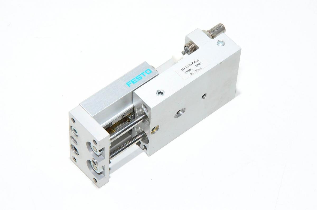Festo SLT-10-30-P-A-CC dual rod minislide table with linear guide
